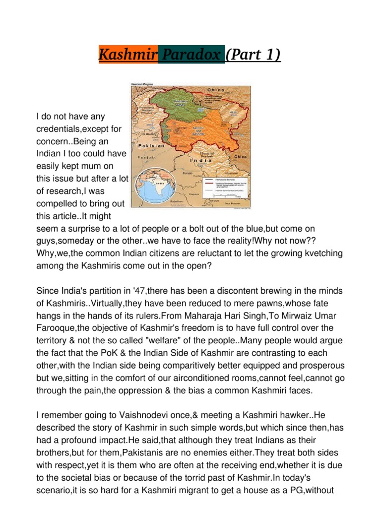 Kashmir Paradox 1 | PDF | Kashmir | Violence