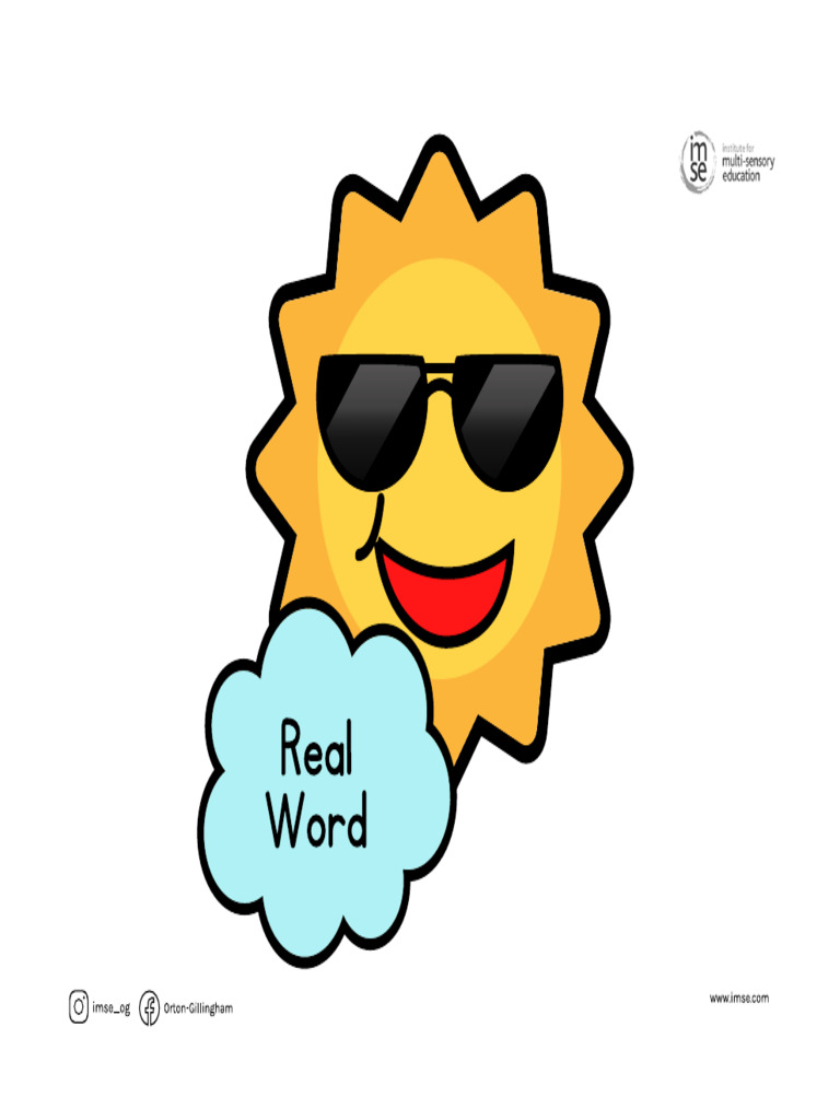 RealNonsense Word Sun Sort | PDF