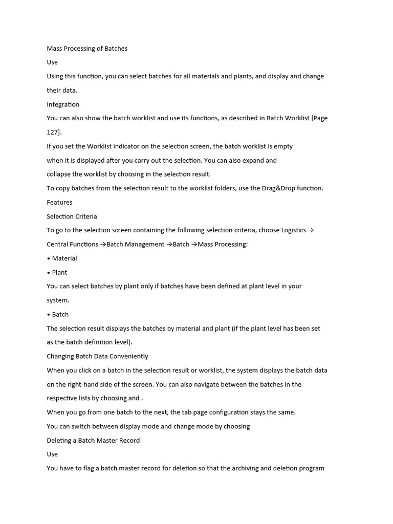 Mass Batch Processing Guide | PDF | Computing | Software