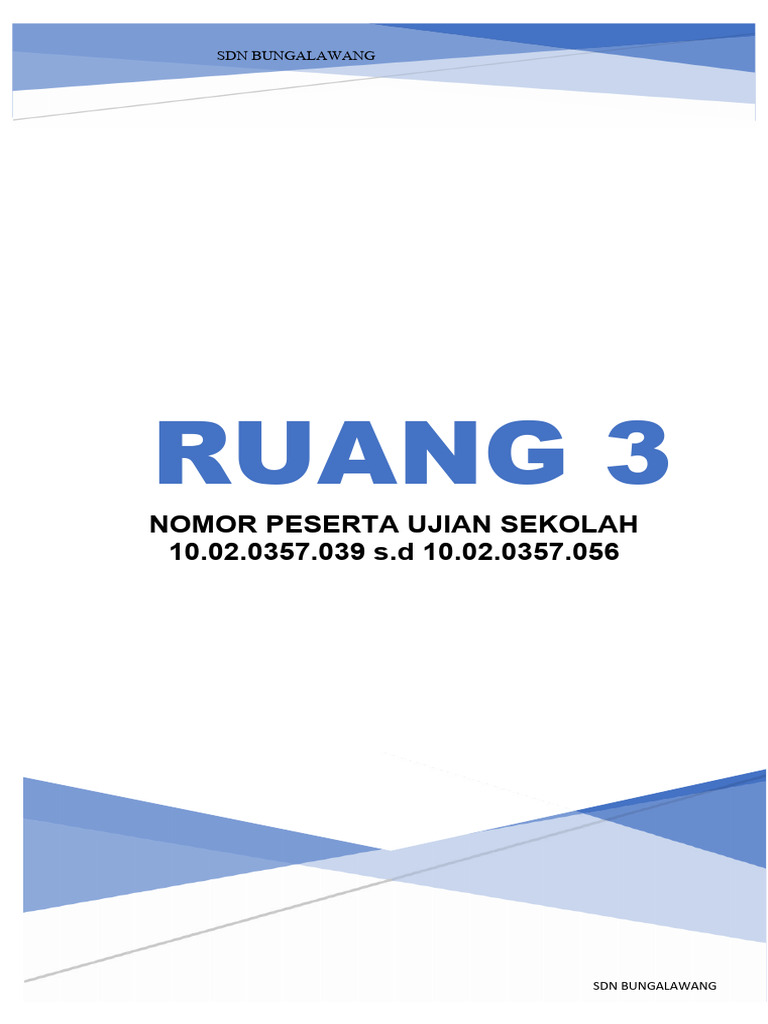Denah Ruang Ujian Dan Tata Tertib | PDF