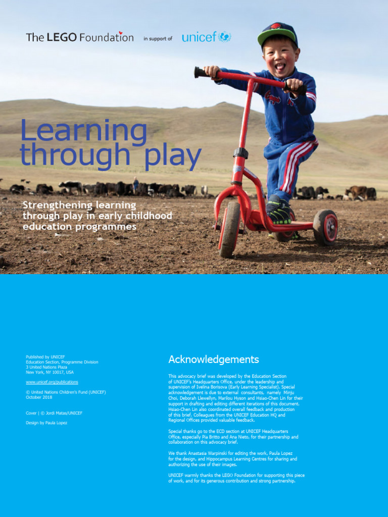 UNICEF-Lego-Foundation-Learning-through-Play (1) | PDF | Preschool | Learning
