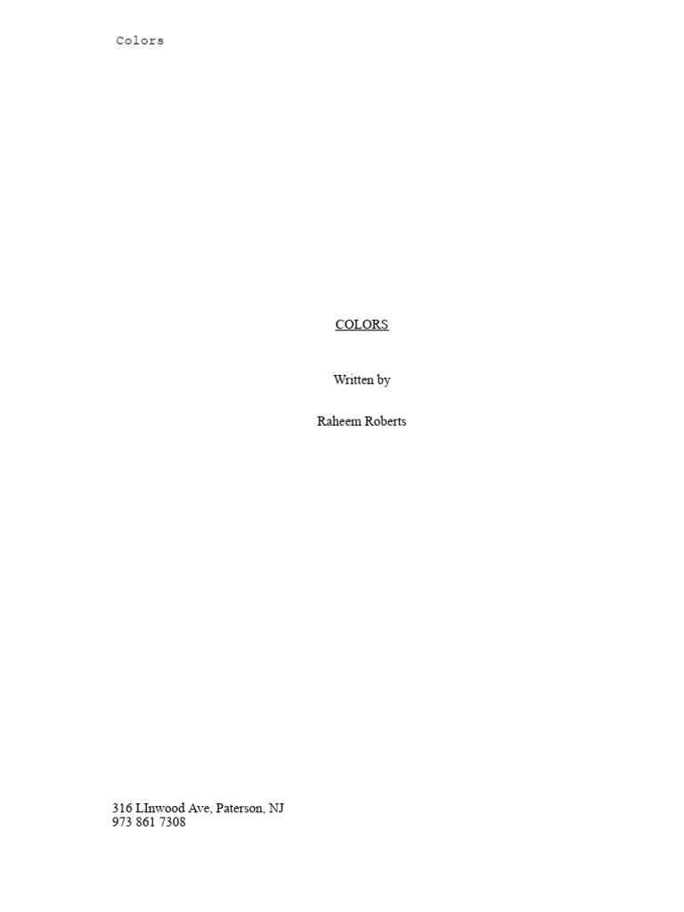 Colors Script | PDF | Color