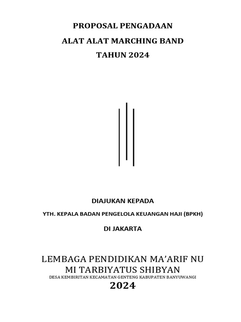 Proposal Pengadaan Alat Marching Band | PDF