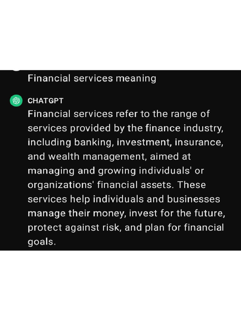 Financial Services | PDF