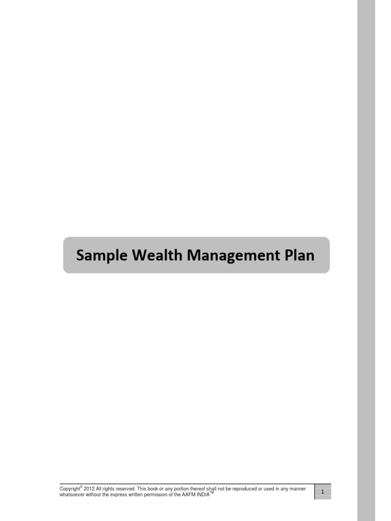 Sample Wealth Plan | Download Free PDF | Life Insurance | Insurance