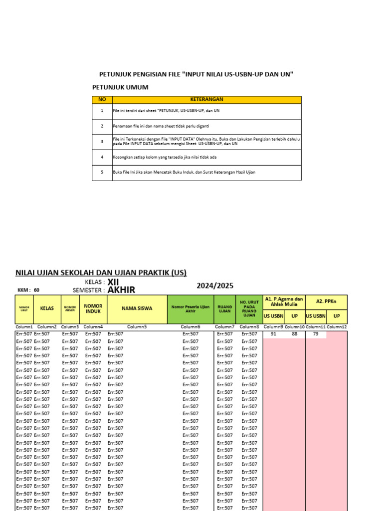K13.4.input Nilai Us P Un | PDF