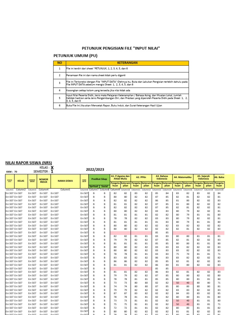 K13.2.input Nilai | PDF