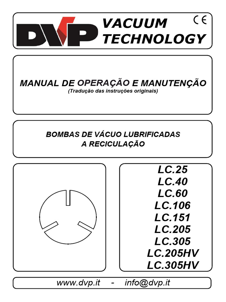 Manual Bombas Lubrificadas LC.25 A LC.305 DVP | PDF | Embalagem e rotulagem | Bomba