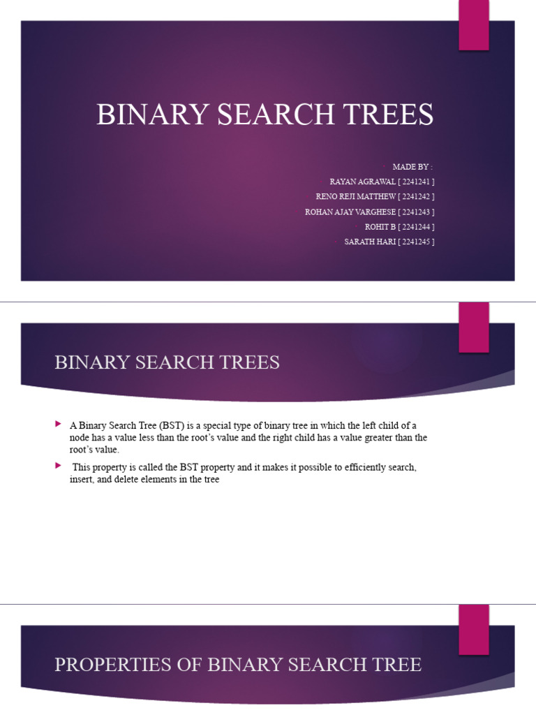 Binary Search Trees | Download Free PDF | Computing | Information Retrieval