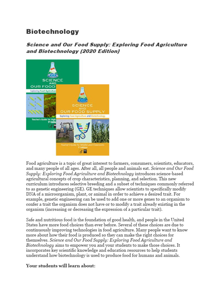 Biotechnology 1 | PDF | Technology & Engineering