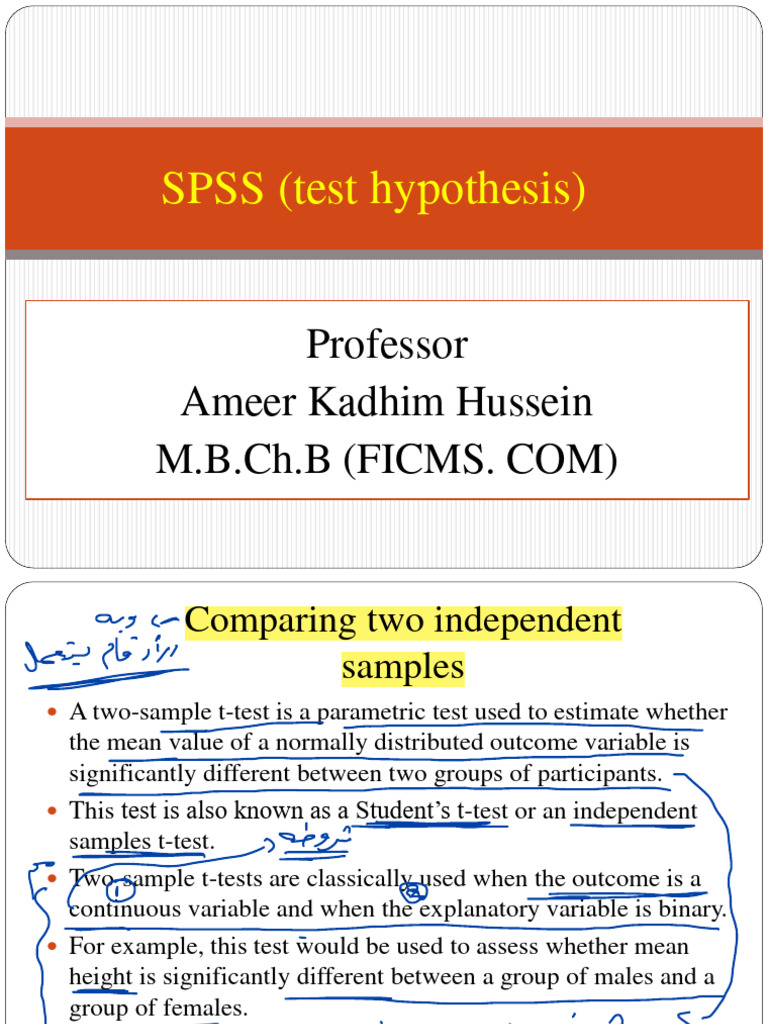 SPSS 4 | PDF | Student's T Test | Mann–Whitney U Test