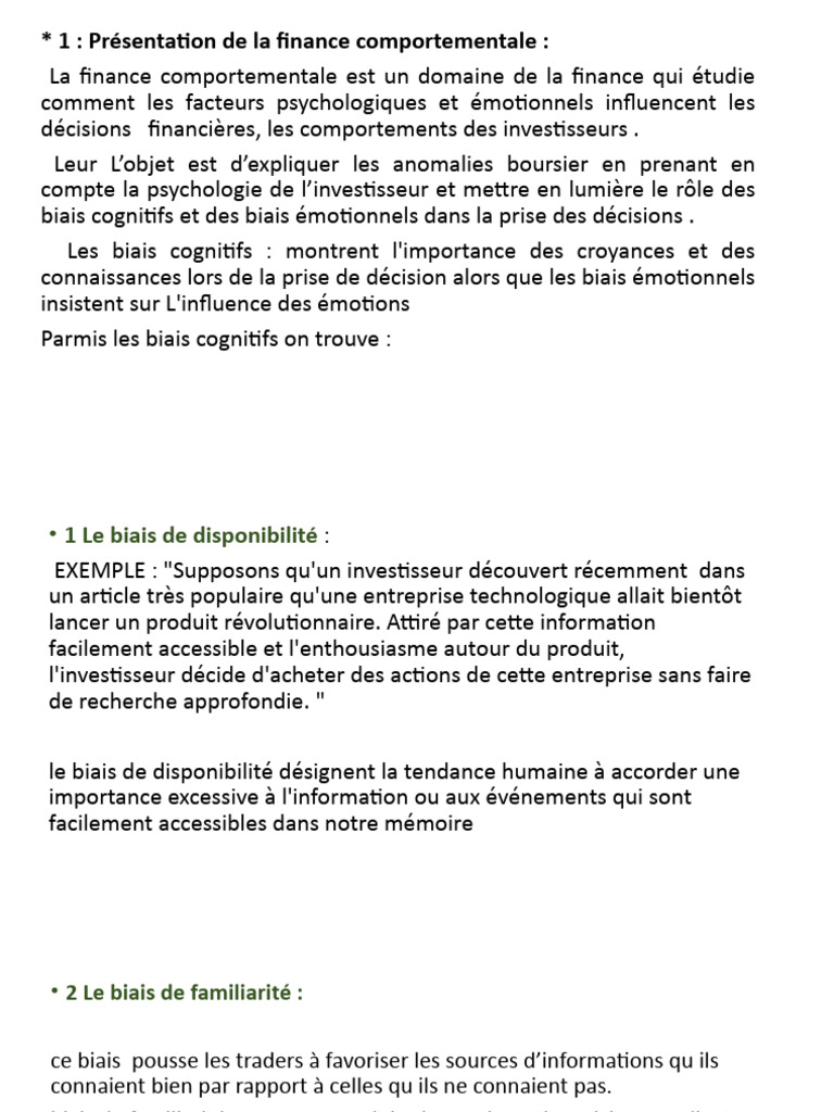 Presentation Analyse Techn | PDF | Psychologie | Investisseurs