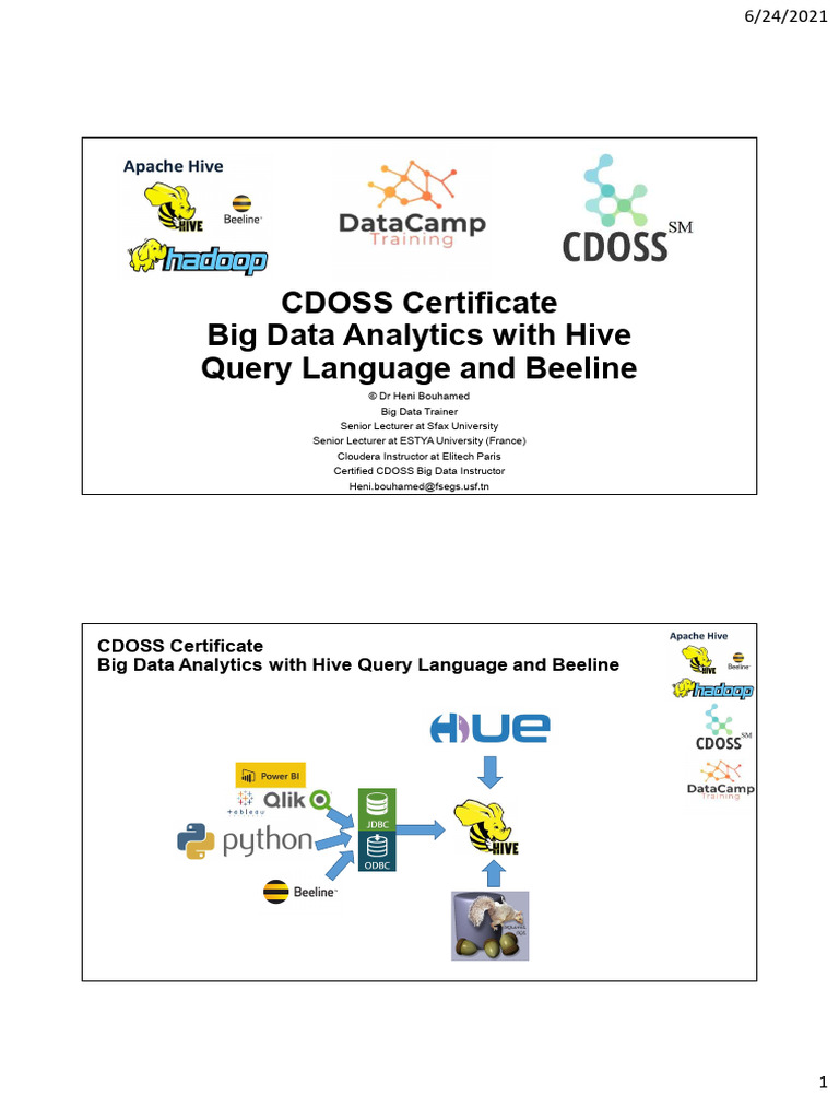 Module Big Data 1 BDAHQLB - Part | PDF | Databases | Data Management