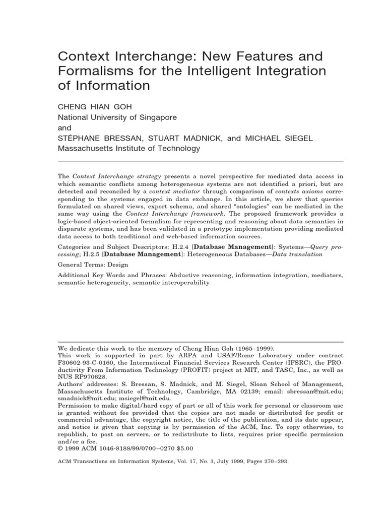 Context Interchange | PDF | Object (Computer Science) | Computer Programming