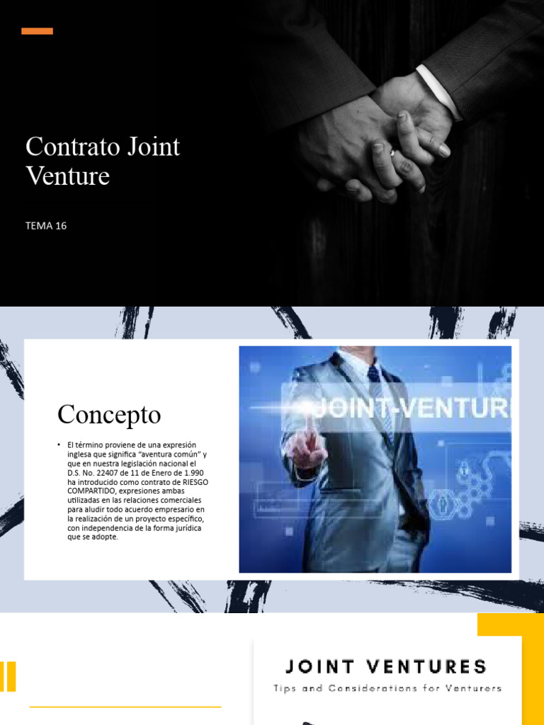 TEMA 16 Contrato Joint Venture | PDF | Proyecto conjunto | Justicia