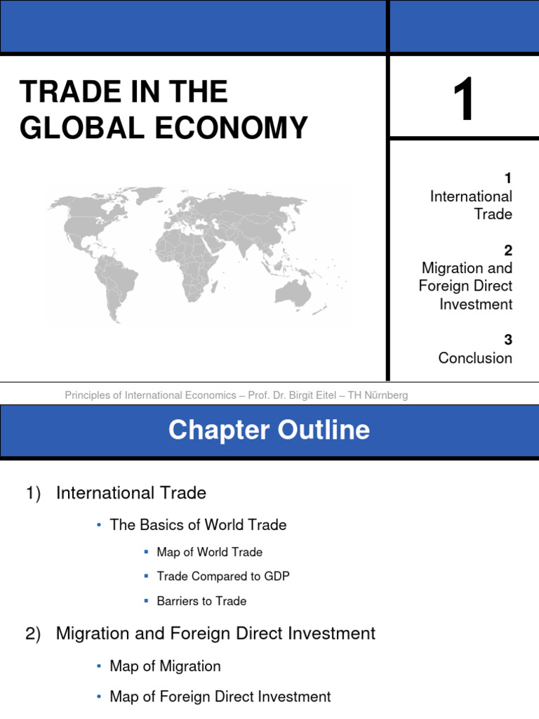 1st Class - Trade in The Global Economy | PDF | Foreign Direct ...