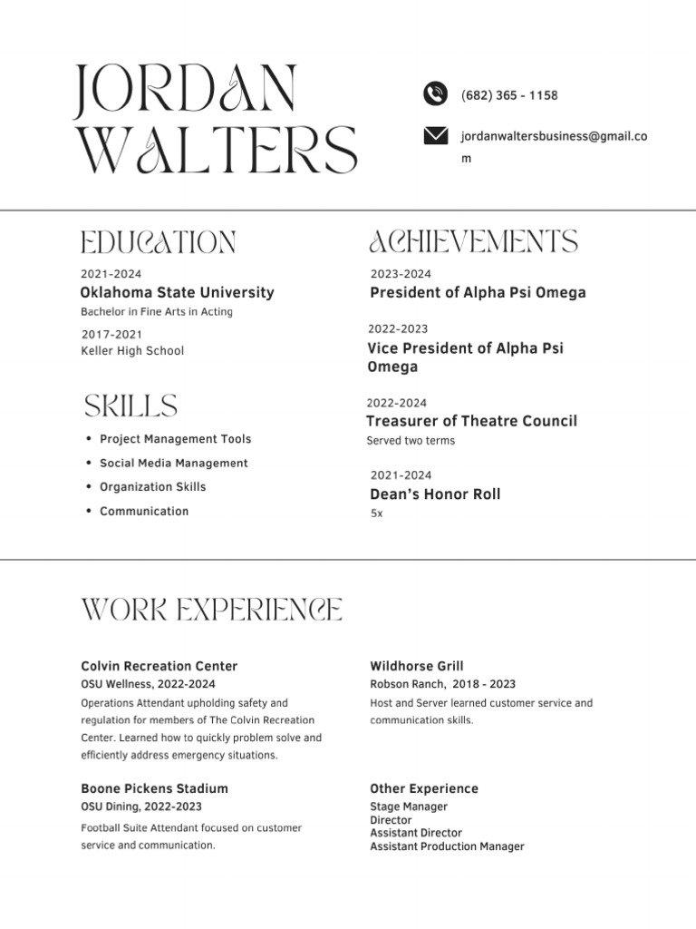jordan walters resume copy | PDF