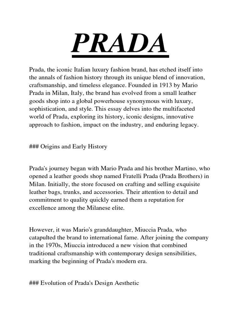 PRADA | Download Free PDF | Fashion | Brand