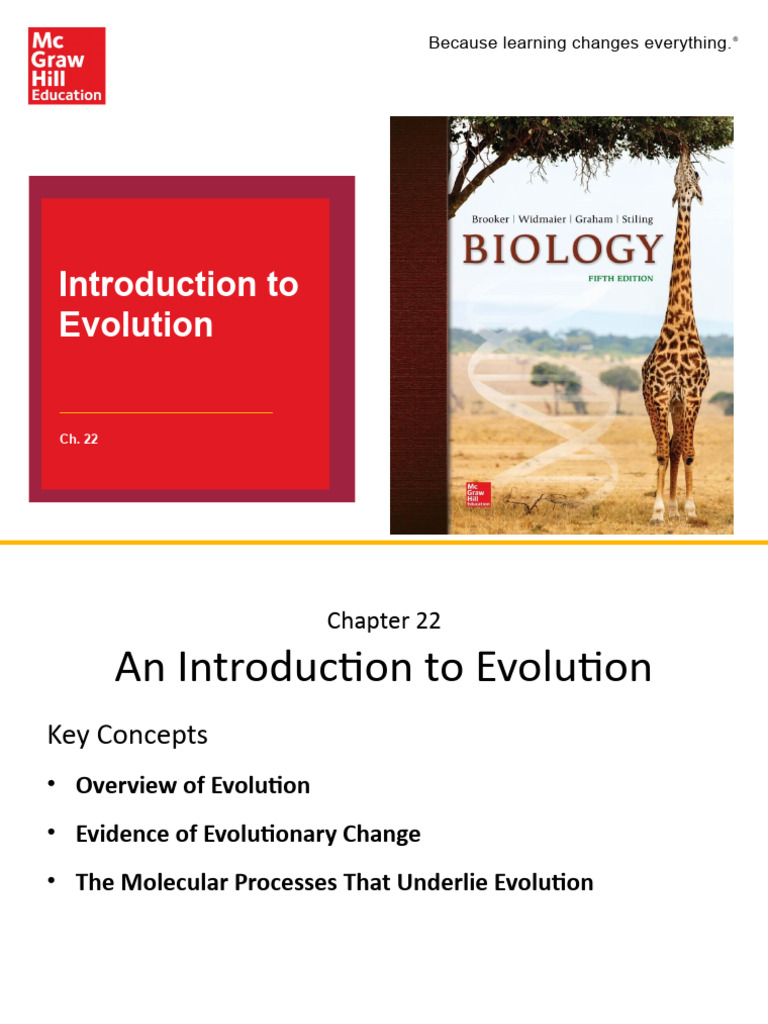 Lecture 01 Evolution Ch22 | Download Free PDF | Gene | Evolution