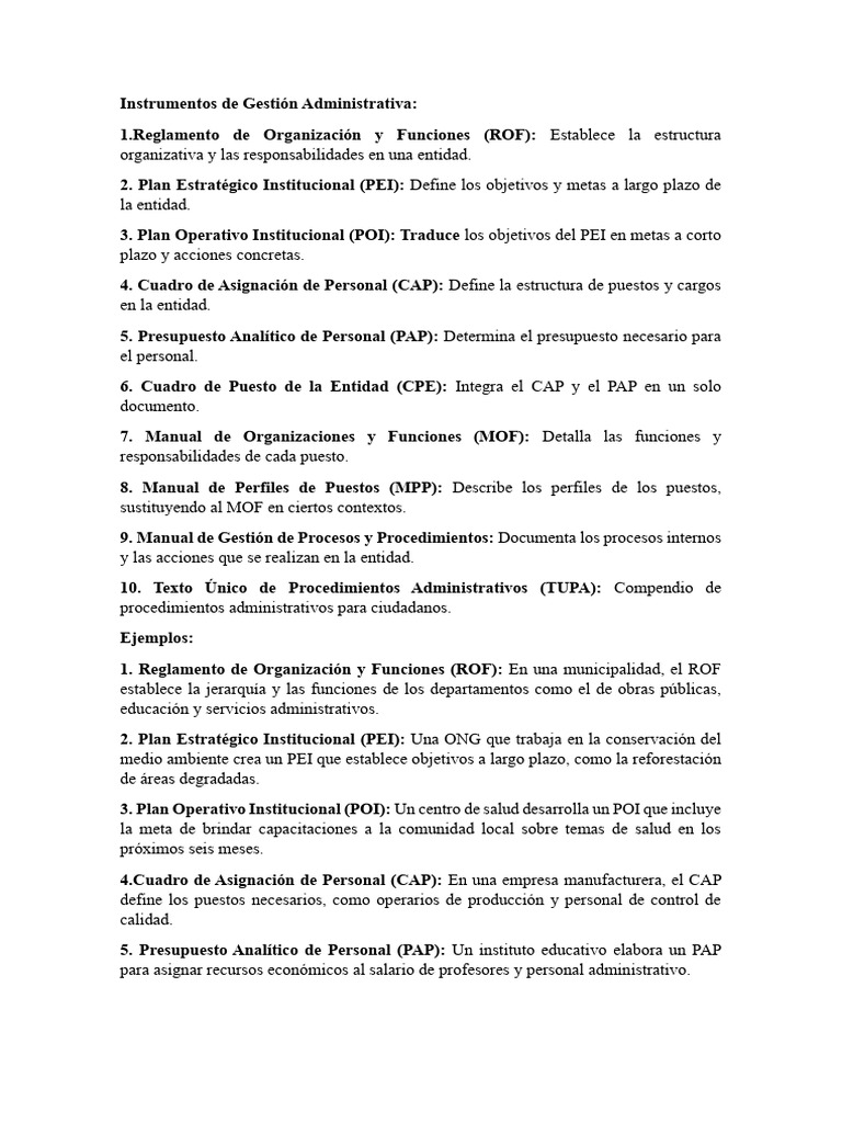 s3. Instrumentos de Gestión Administrativa | PDF | Planificación estratégica | Presupuesto