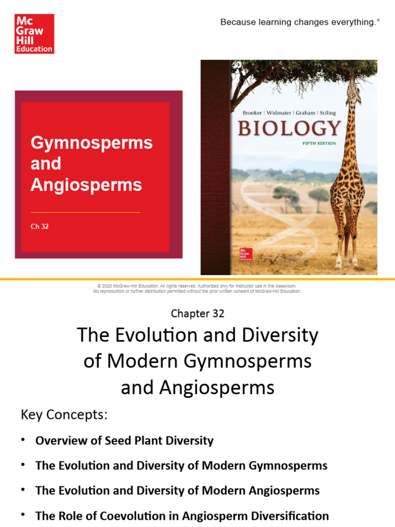 Lecture 08 Modern Plants Brooker Biology 5ed Ch32 An | PDF | Flowers | Reproduction