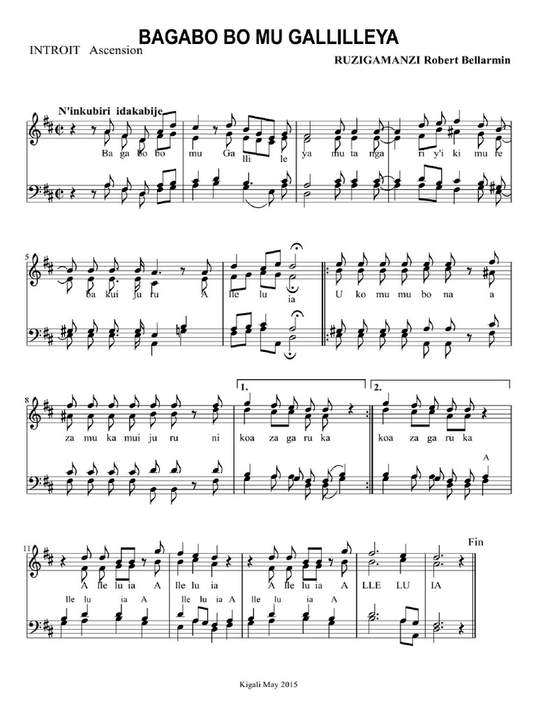 Bagabo Bo Mu Gallilleya by Ruzigamanzi RB | PDF