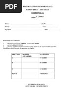 Mathematics Form 2 End Term 2 2023 Exam Questions | PDF | Area | Geometry
