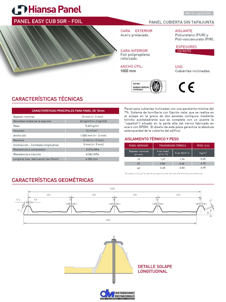 FT Hiansa 5GR Foil | PDF | Aislamiento térmico | Materiales