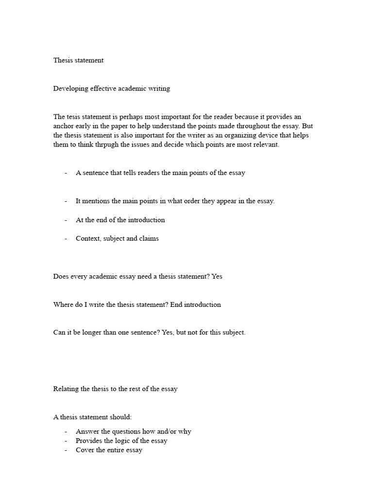 Thesis State | PDF | Essays | Subject (Grammar)