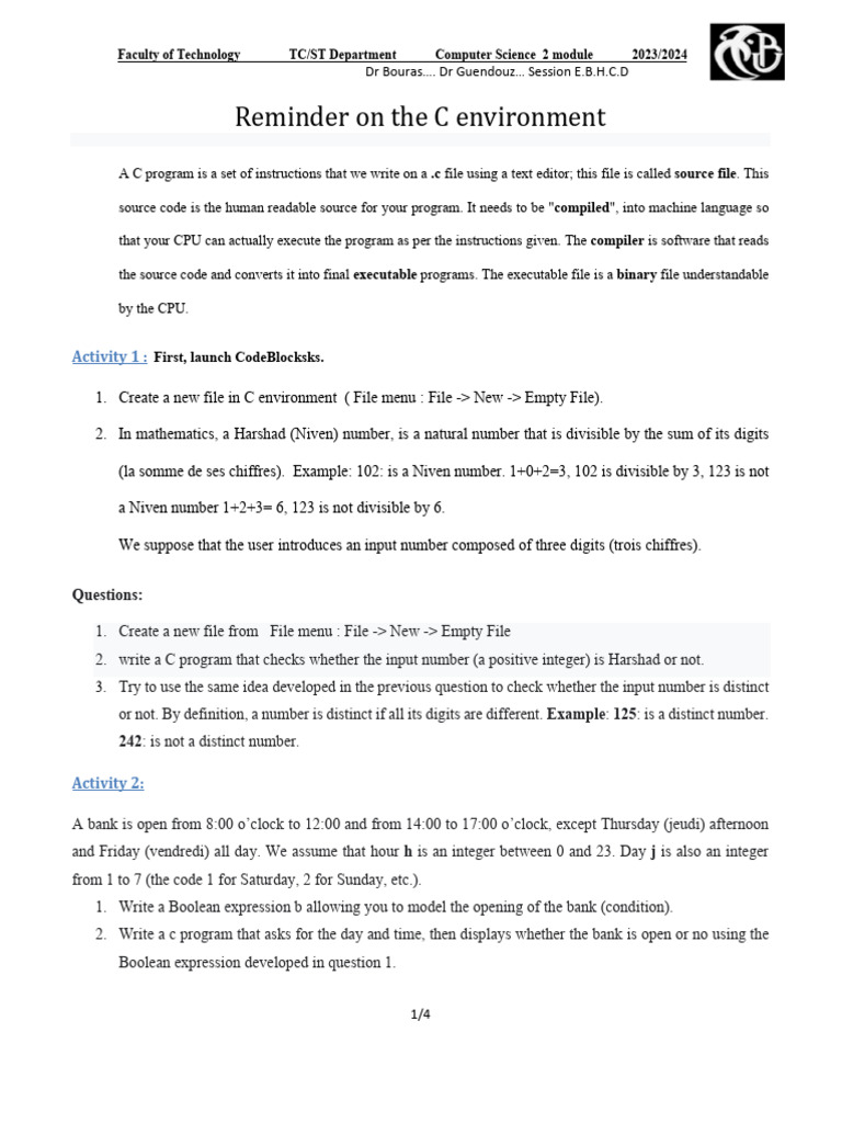 Practical Work 1 | PDF | Computers