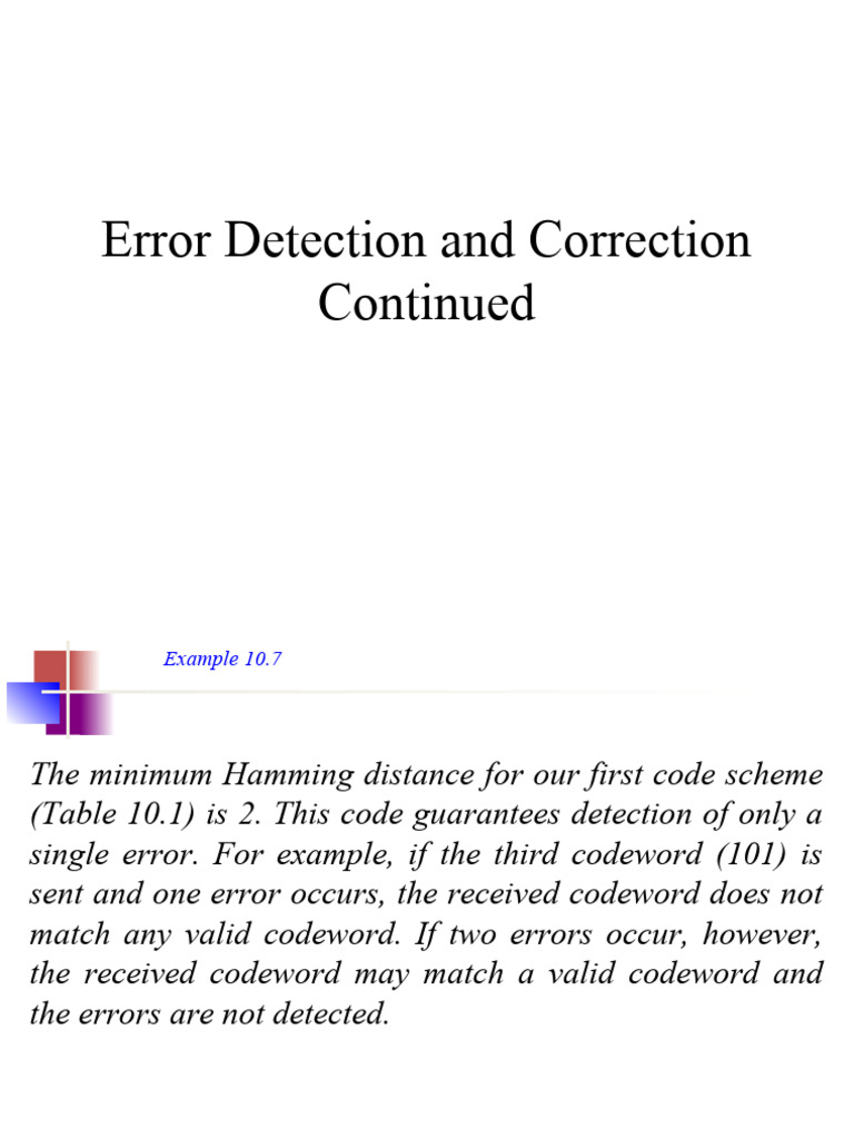 Error Detection And Correction Pdf Naming Conventions Discrete Mathematics