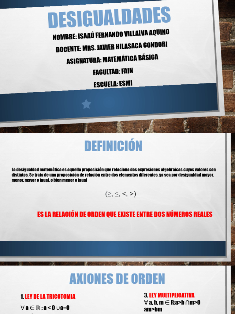 DESIGUALDADES | PDF | Desigualdad (Matemáticas) | Matemáticas