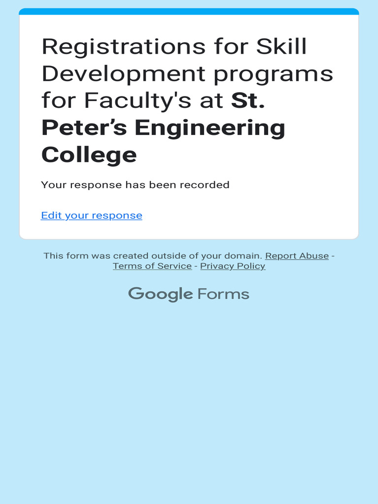 Registrations For Skill Development Programs For Faculty's at St. Peter's Engineering College ...