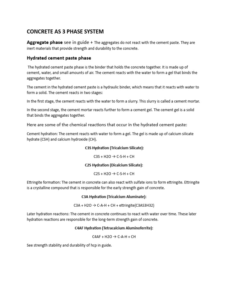 Chapter 2 Notes To Print | PDF | Cement | Concrete