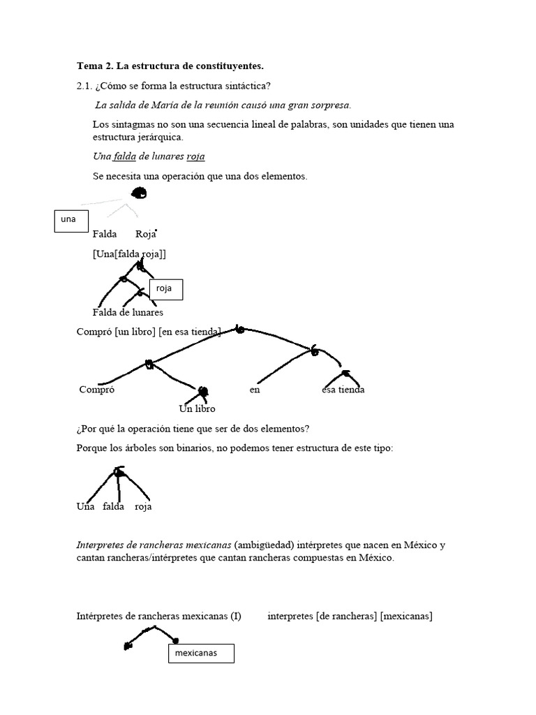 Tema 2 | PDF | Sintaxis | Oración (Lingüística)