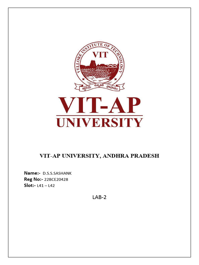 22bce20428 DBMS Lab2 | PDF | Teaching Methods & Materials | Computers