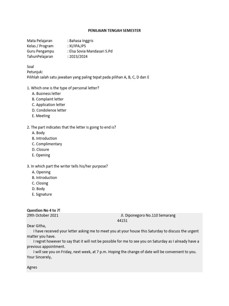 PTS XI Bahasa Inggris | PDF | Toothbrush