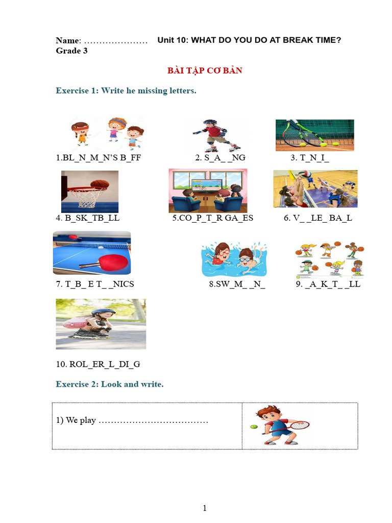 Grade 3. Unit 10 | PDF | Summer Olympic Games | Olympic Sports