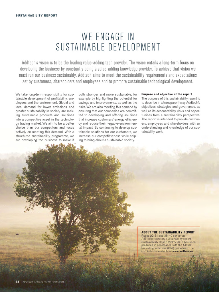 Addtech-Ab 2017 | PDF | Sustainability | Supply Chain