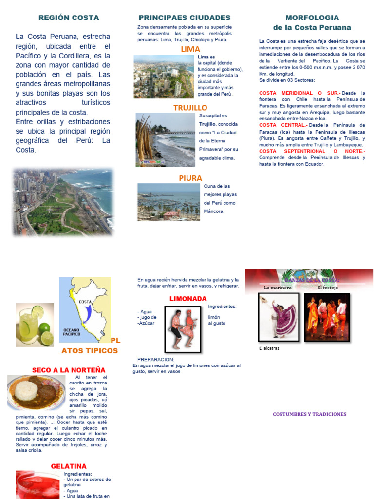 La Costa Peruana: Geografía y Cultura | PDF | Perú | Costa