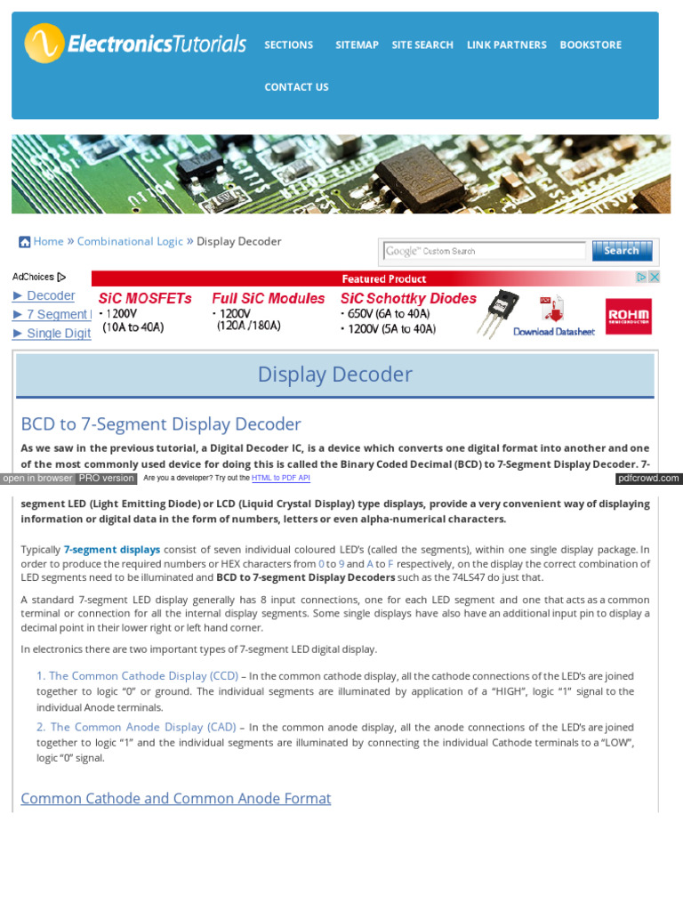 WWW Electronics Tutorials Ws Combination Comb 6 HTML | PDF | Binary Coded Decimal | Computer ...
