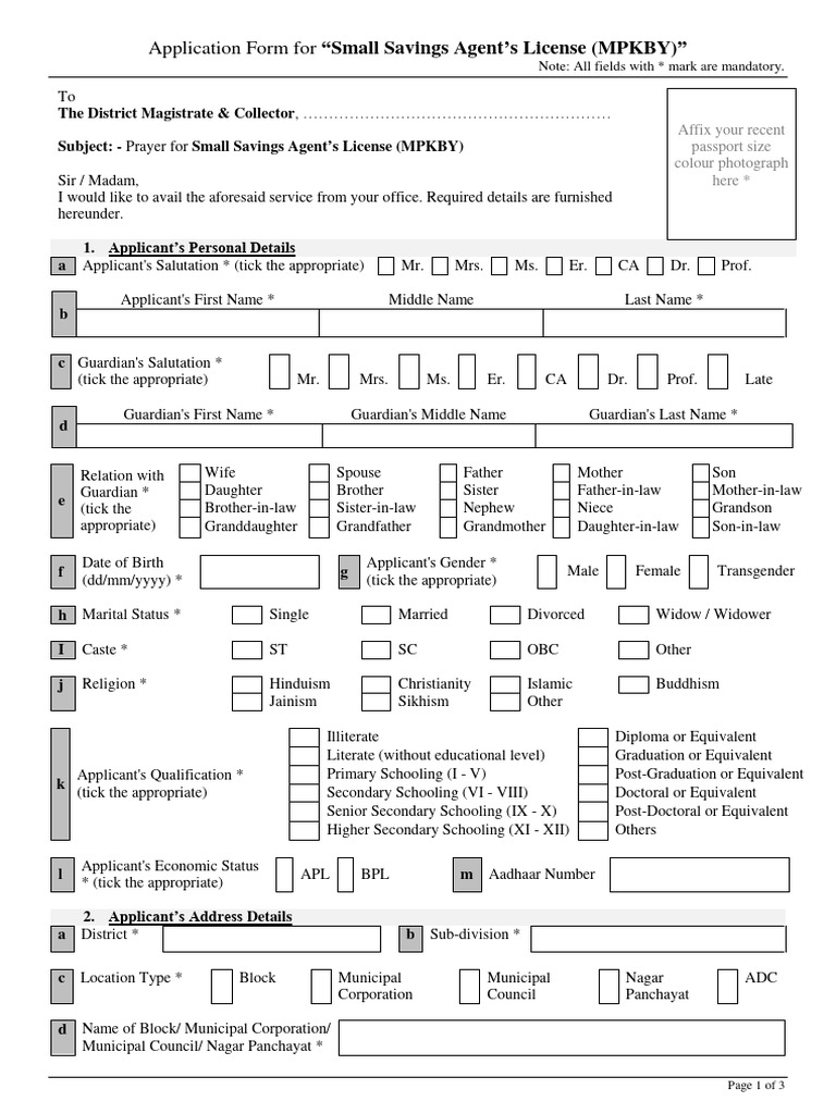 Small Savings Agents License | PDF
