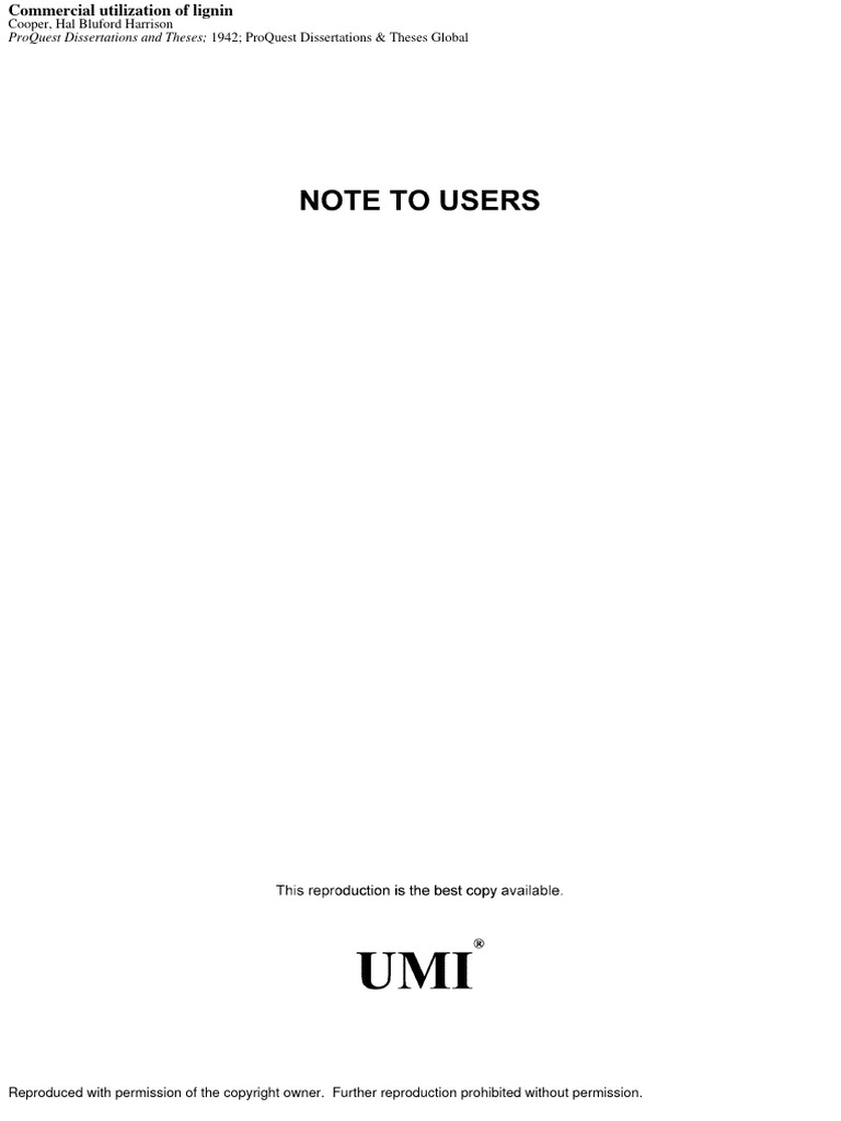 Commercial Utilization of Lignin (Cooper, Hal Bluford Harrison) (Z ... Commercial Utilization of Lignin (Cooper, Hal Bluford Harrison) (Z ...