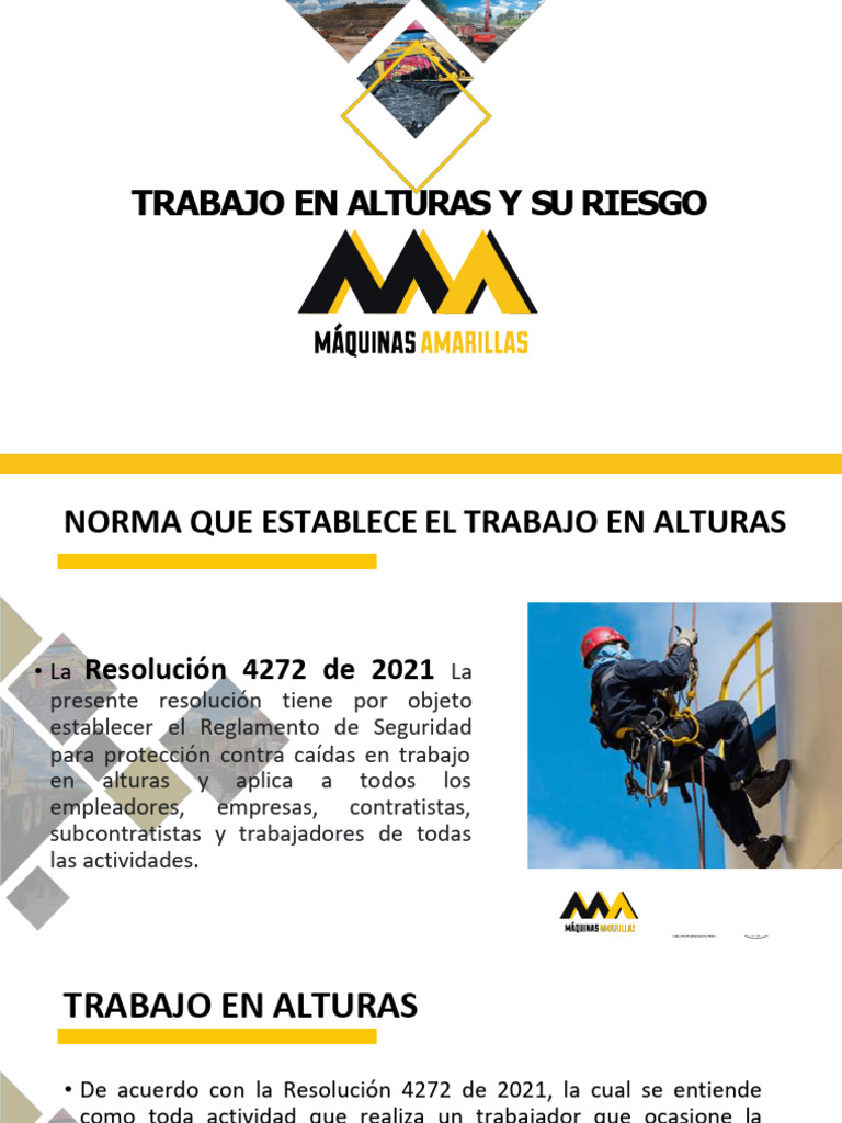 Seguridad en Trabajo en Alturas: Normas y Prevención | PDF | Valores