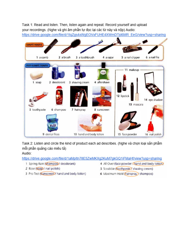 Vocabulary Lesson 1 - Unit 5 | PDF