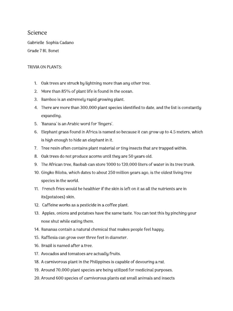 Science Project | PDF