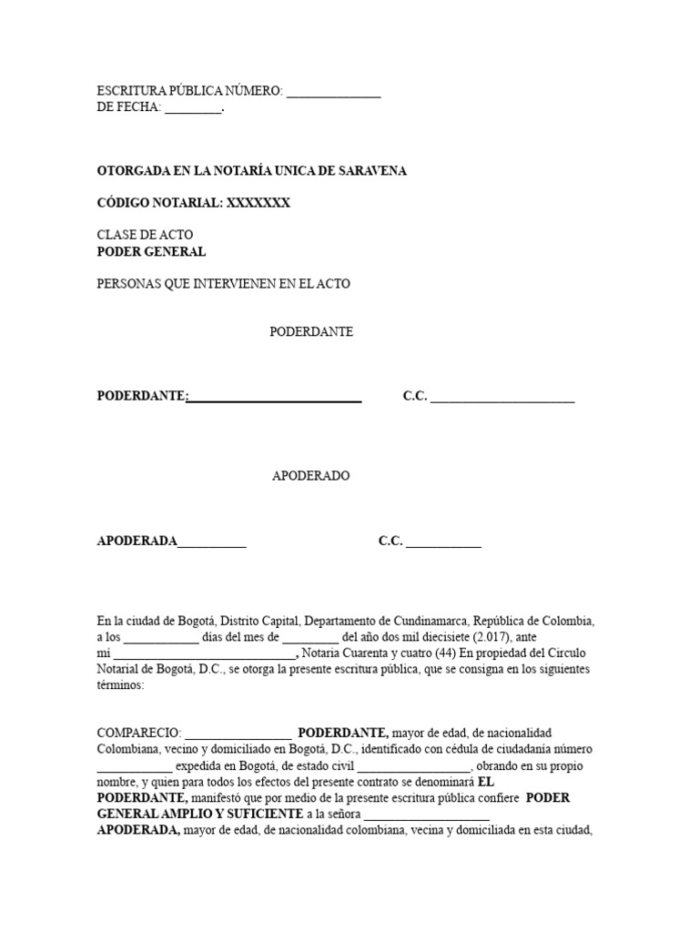 Poder General | PDF | Pagos | Bancos