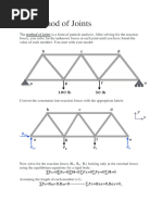 Truss Analysis: Joints & Sections Methods | PDF | Truss | Force