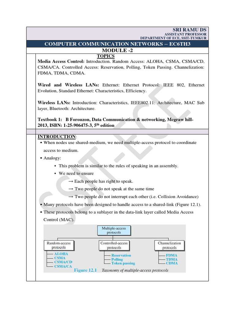 Module 2 | PDF | Channel Access Method | Ethernet