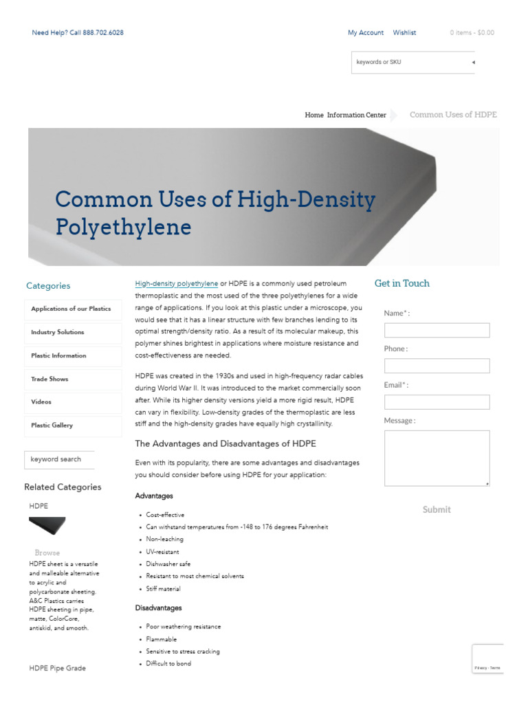 HDPE Uses - Explore Common Applications | PDF | Polyethylene | Building ...